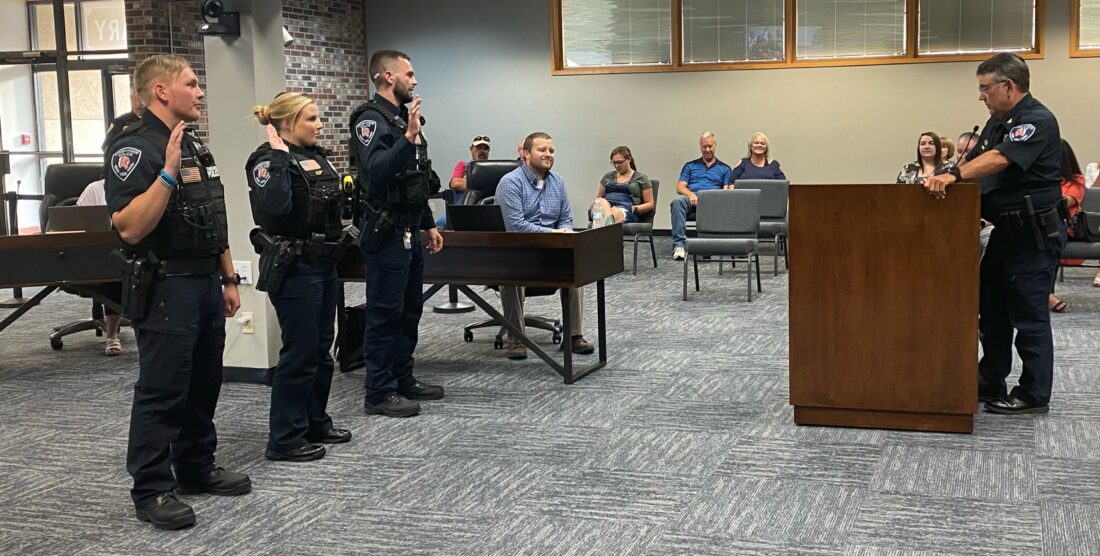 New Tonganoxie police officers introduced at council meeting | News ...